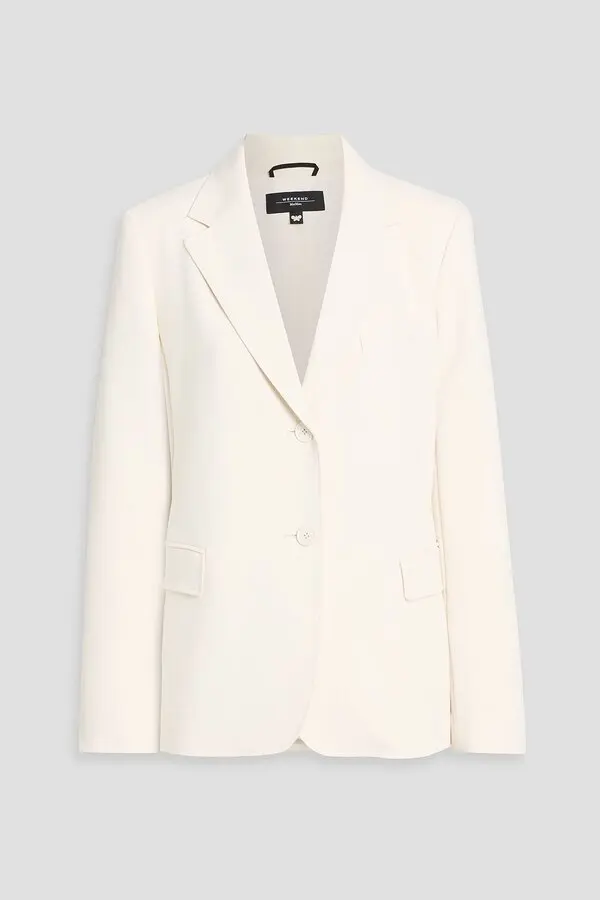 Max Mara Twill Blazer With Buttoned Cuffs - Ecru