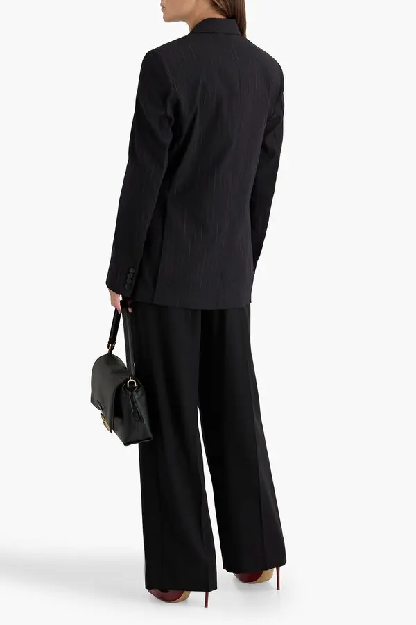 Victoria Beckham Pinstriped Woolblend Twill Blazer