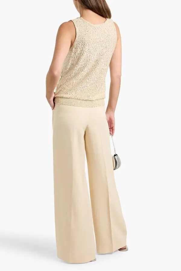 Max Mara Colomba Sequinembellished Knitted Top
