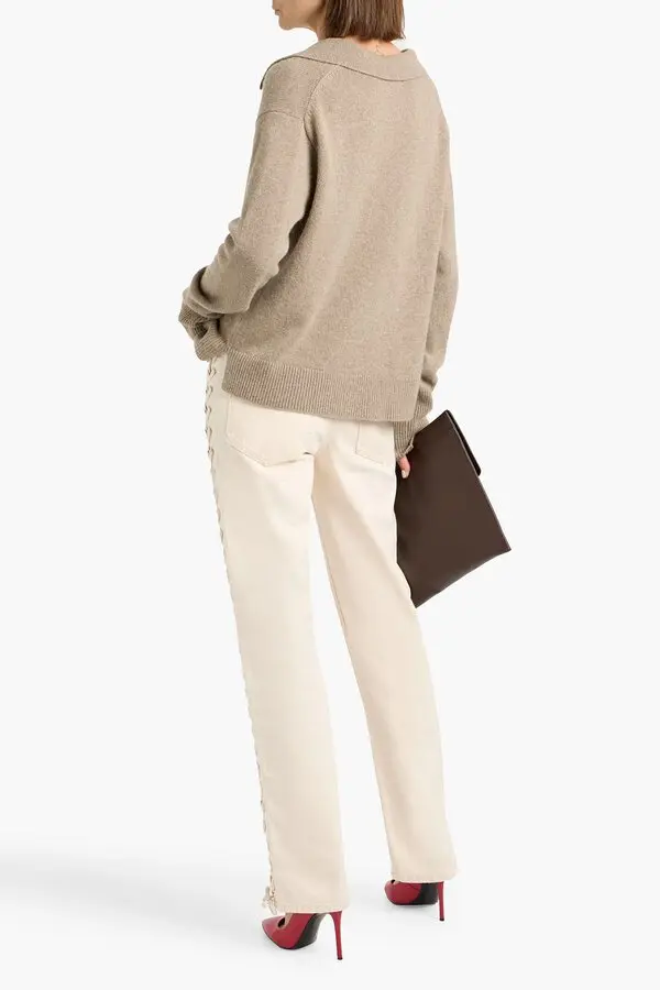 Stella McCartney Laceup Highrise Straightleg Jeans