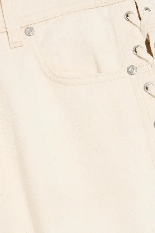 Stella McCartney Laceup Highrise Straightleg Jeans