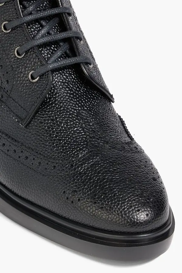 Thom Browne Pebbledleather Combat Boots