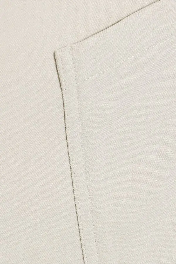 Victoria Beckham Twill Wide-leg Pants - Stone