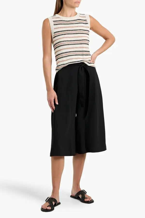 Max Mara Striped Linen Knit Vest