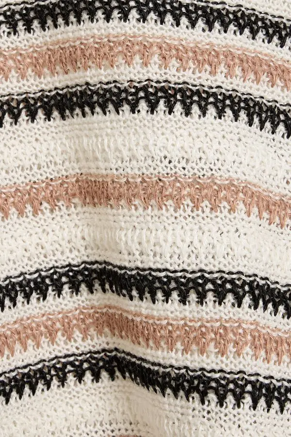 Max Mara Striped Linen Knit Vest
