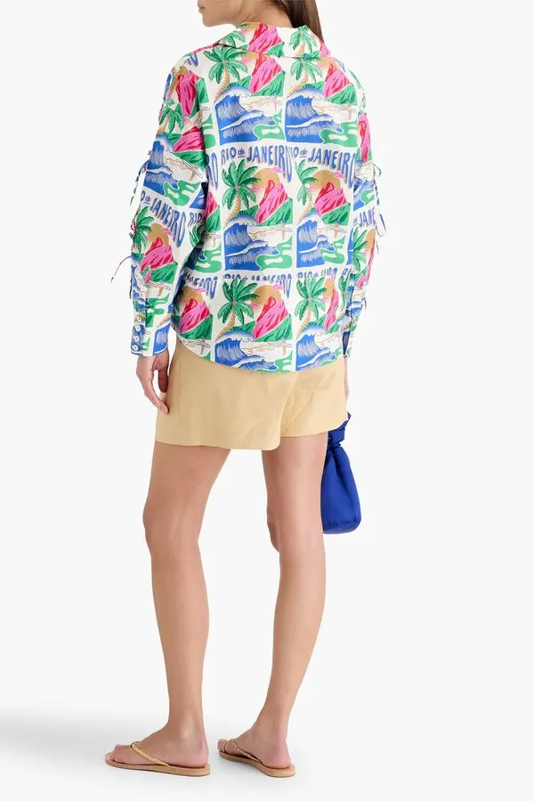 Farm Rio Printed Cottonpoplin Shirt