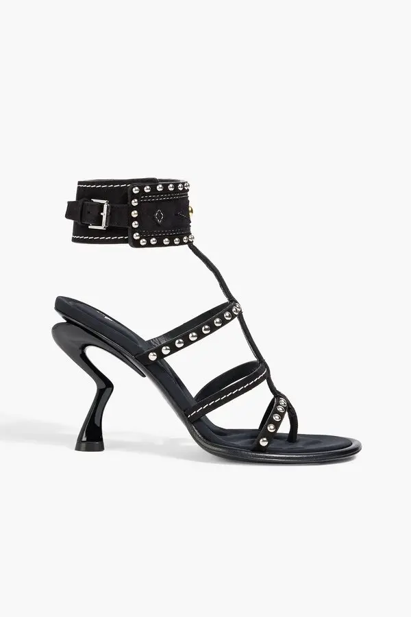 Emilio Pucci Emilia Studded Suede Sandals - Black