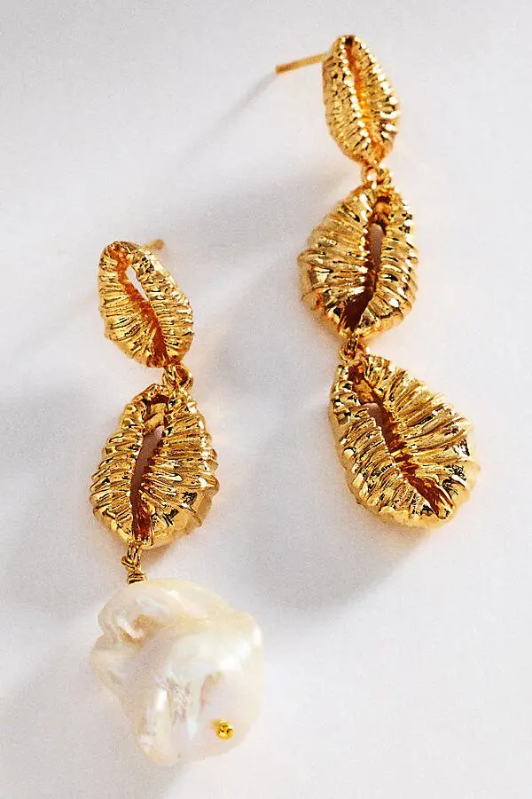 Joanna Laura Constantine Mismatched Seashell Drop Earrgs