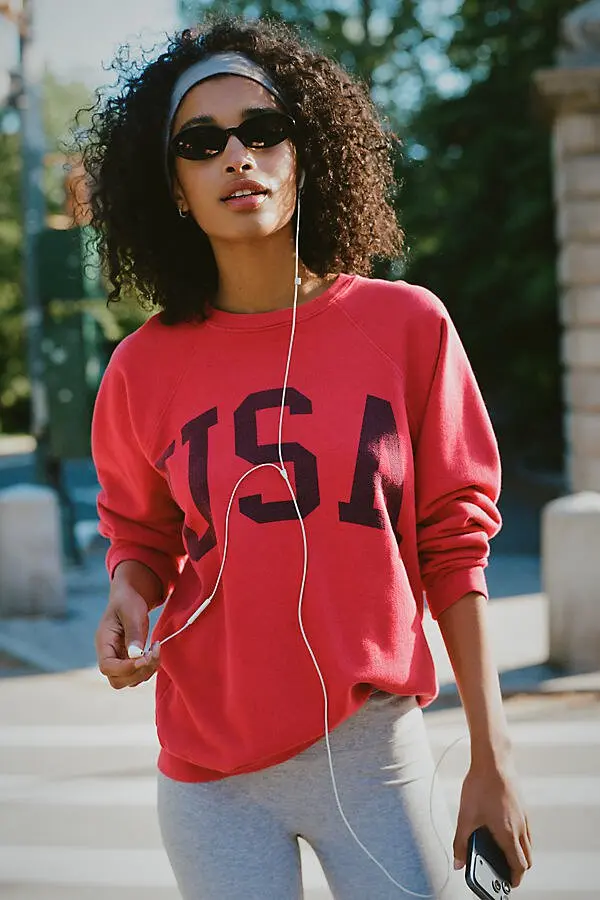 The Original Retro Brand Usa Cotton Pullover - Red