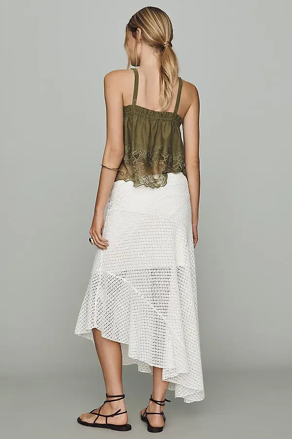 Anthropologie Asymmetric Midi Skirt