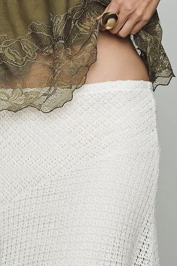 Anthropologie Asymmetric Midi Skirt