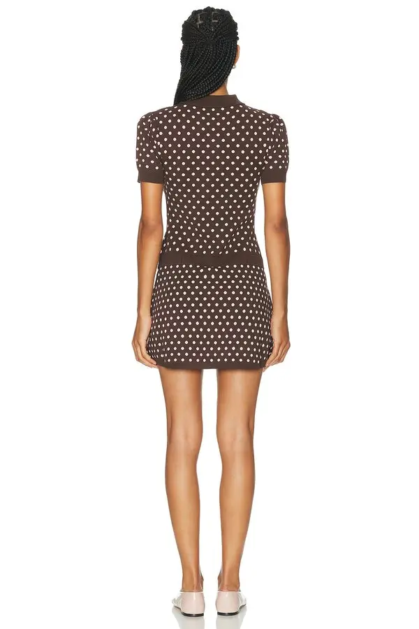 Sandy Liang Tumi Sweater Dress Polka Dot Knit
