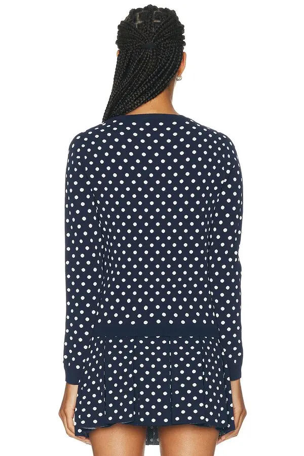Sandy Liang Fable Cardigan In Navy