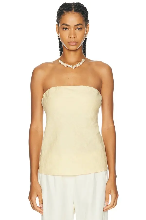 Donni. Linen Tube Top