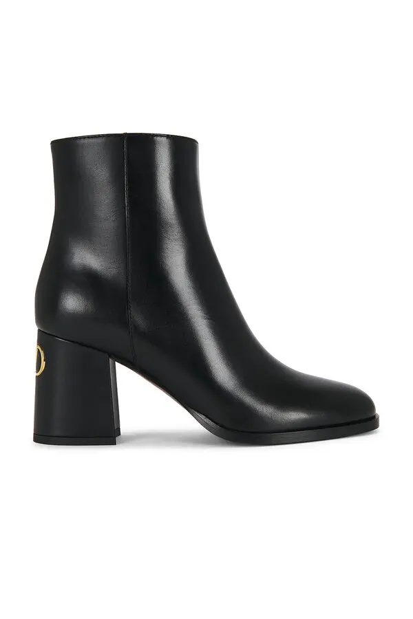 Valentino Garavani Fawcette Bootie With Vlogo Signature Detail - Nero