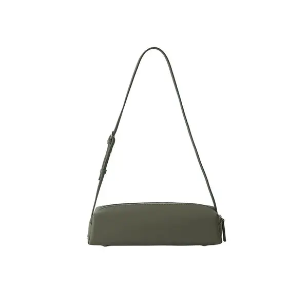 SUUD COLLECTION Khaki Mervie Baguette Bag