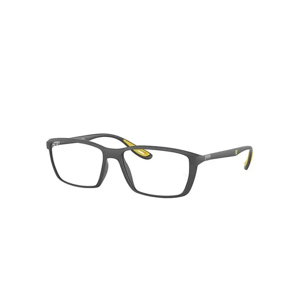Ray-ban Rb7213m Optics Scuderia Ferrari Collection Eyeglasses Frame Clear Lenses Polarized - Grey