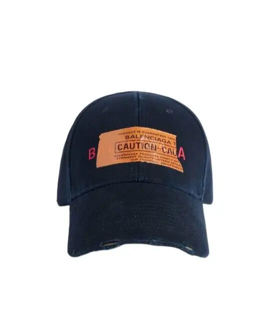 Balenciaga Logo Cap In Navy