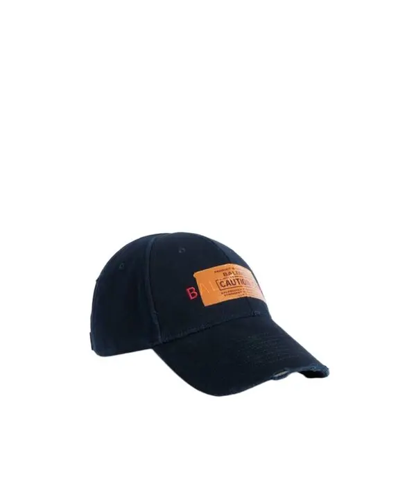 Balenciaga Logo Cap In Navy