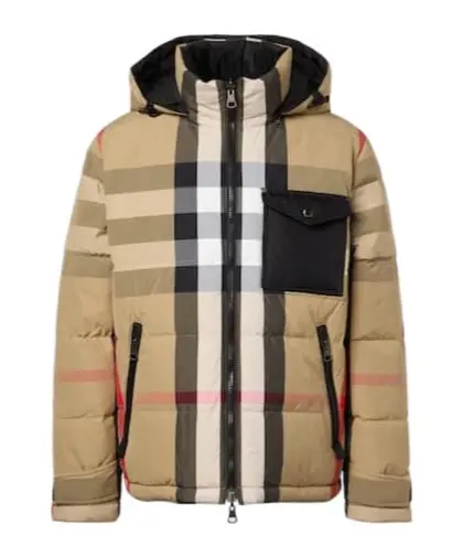 Burberry Check Reversible Hooded Down Jacket - Multicolor