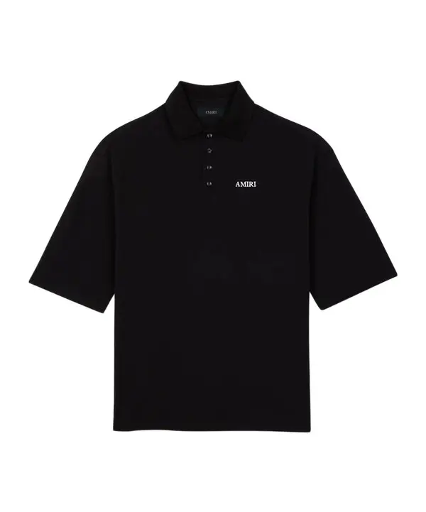 Amiri Logo-detail Polo Shirt - Black