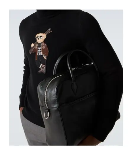 Ralph Lauren Embroidered Cashmere Turtleneck Sweater