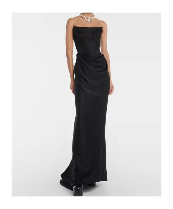 VIVIENNE WESTWOOD Off-shoulder Satin Gown