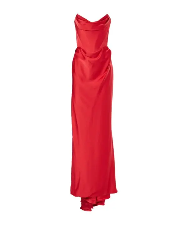 VIVIENNE WESTWOOD Off-shoulder Satin Gown