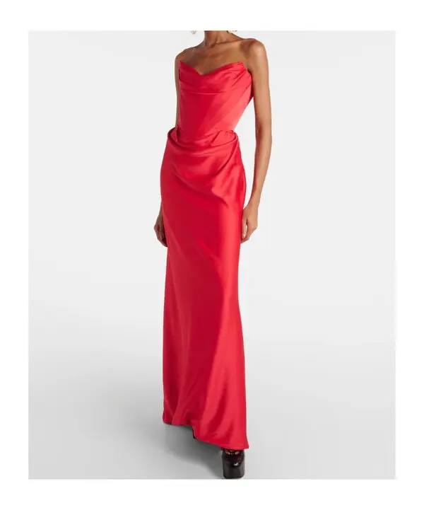 VIVIENNE WESTWOOD Off-shoulder Satin Gown