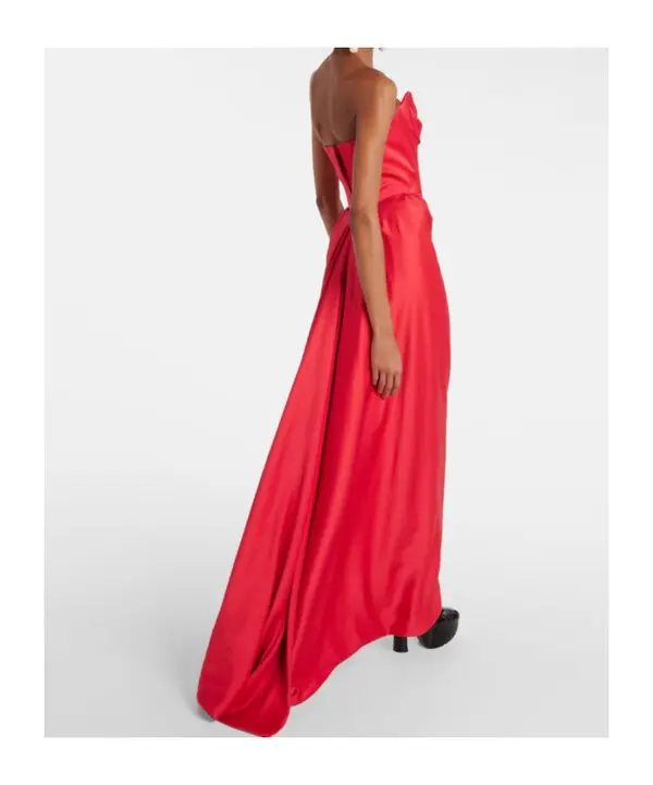 VIVIENNE WESTWOOD Off-shoulder Satin Gown