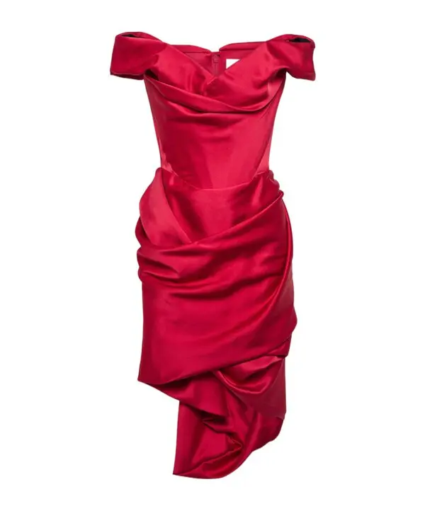 VIVIENNE WESTWOOD Nova Cora Crêpe Satin Mini Dress - Red
