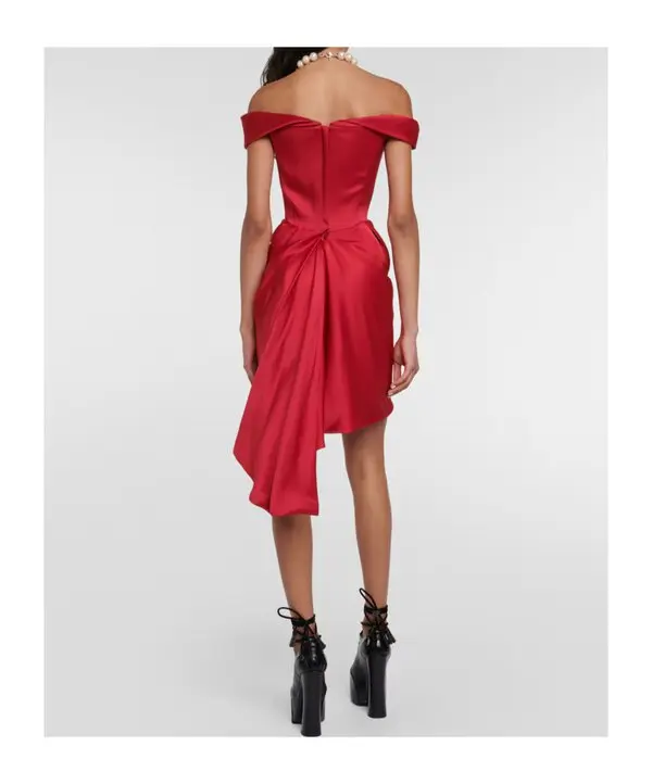 VIVIENNE WESTWOOD Nova Cora Crêpe Satin Mini Dress - Red