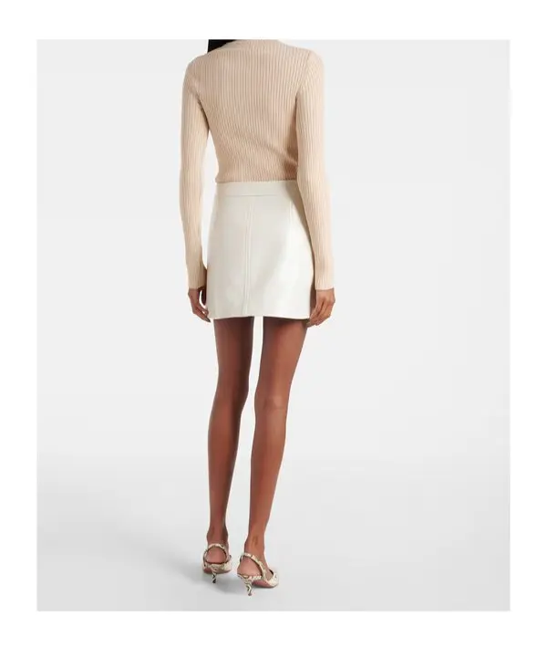COURREGES Redition Faux Leather Mini Skirt - White