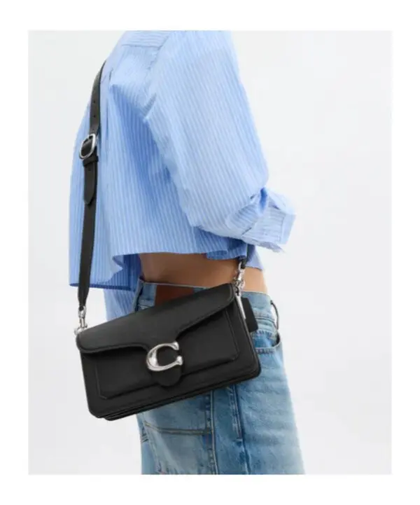 COACH Tabby 26 Logo Plaque Shoulder Bag