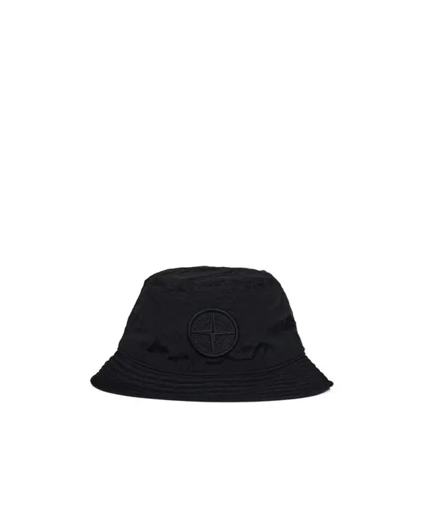 Stone Island Patch-detail Bucket Hat - Black