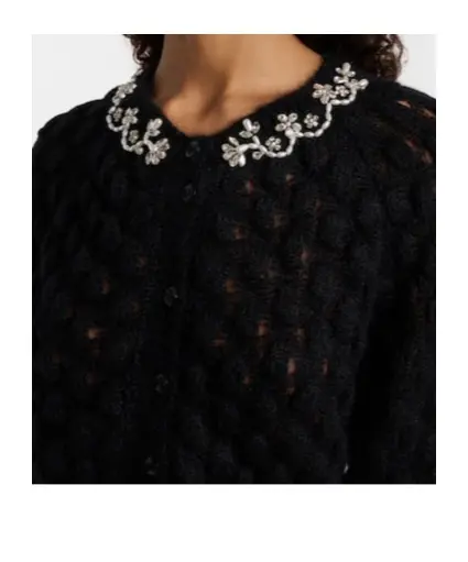 Simone Rocha Embellished Mohair-blend Cardigan