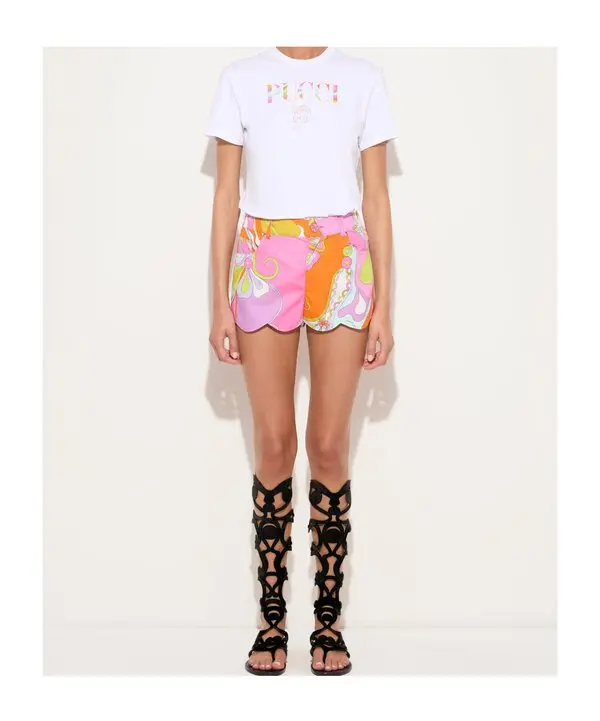 Emilio Pucci Printed Scalloped Shorts