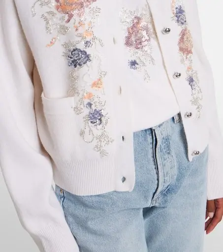 Rabanne Sequined Wool And Cashmere Cardigan