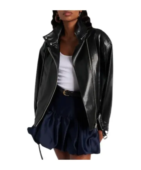 SELF-PORTRAIT Elegant Versatile Casual Leather Jacket