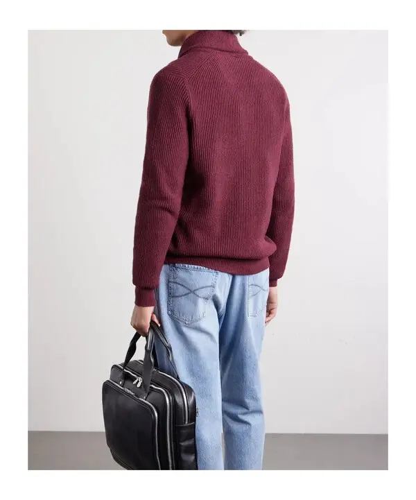 Brunello Cucinelli Malfile Shawl Collar Cardigan - Red