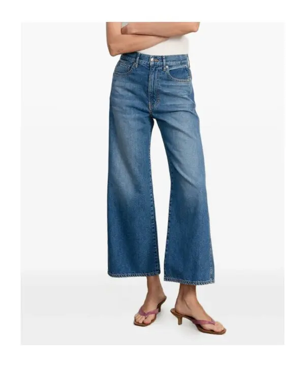 Veronica Beard High-rise Wide-leg Jeans