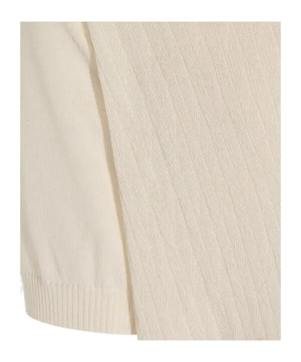 Canali Textured Knit Polo Top