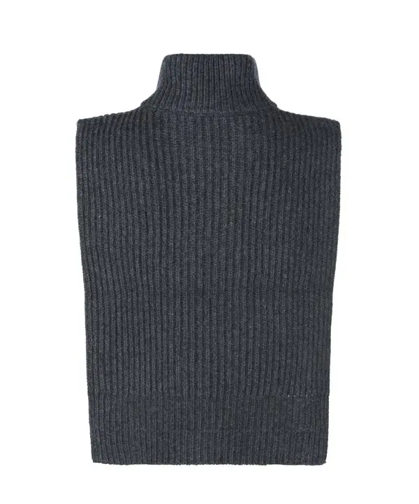 MAISON MARGIELA Ribbed Knit Turtleneck Vest With Half-zip Closure