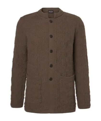 Giorgio Armani Ribbed-knit Cotton-blend Cardigan