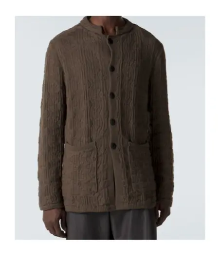 Giorgio Armani Ribbed-knit Cotton-blend Cardigan