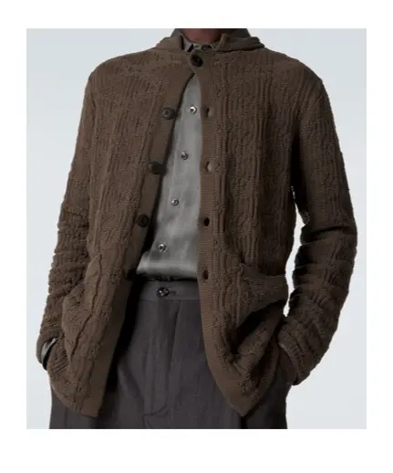 Giorgio Armani Ribbed-knit Cotton-blend Cardigan