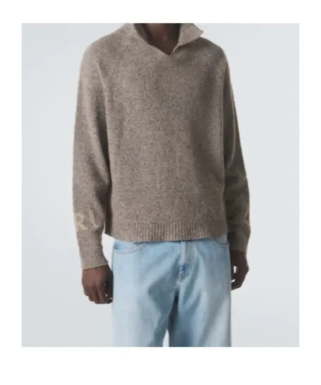 ERL Wool-blend Split High-neck Sweater