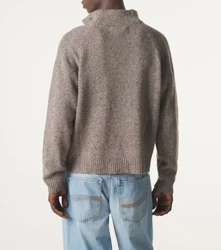 ERL Wool-blend Split High-neck Sweater