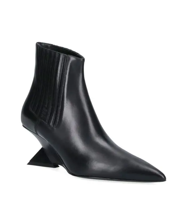 Attico Geometric Heel Ankle Boots