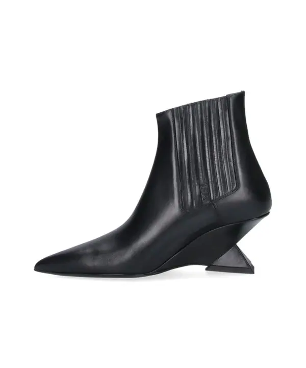 Attico Geometric Heel Ankle Boots